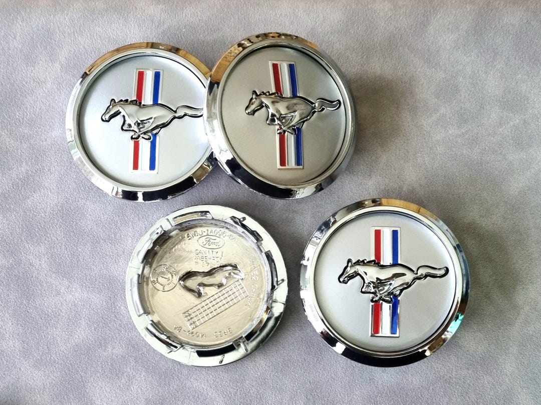 68mm Mustang Hub Caps 4pcs Wheel Center Covers Gt500 Shelby Cobra Cars ...