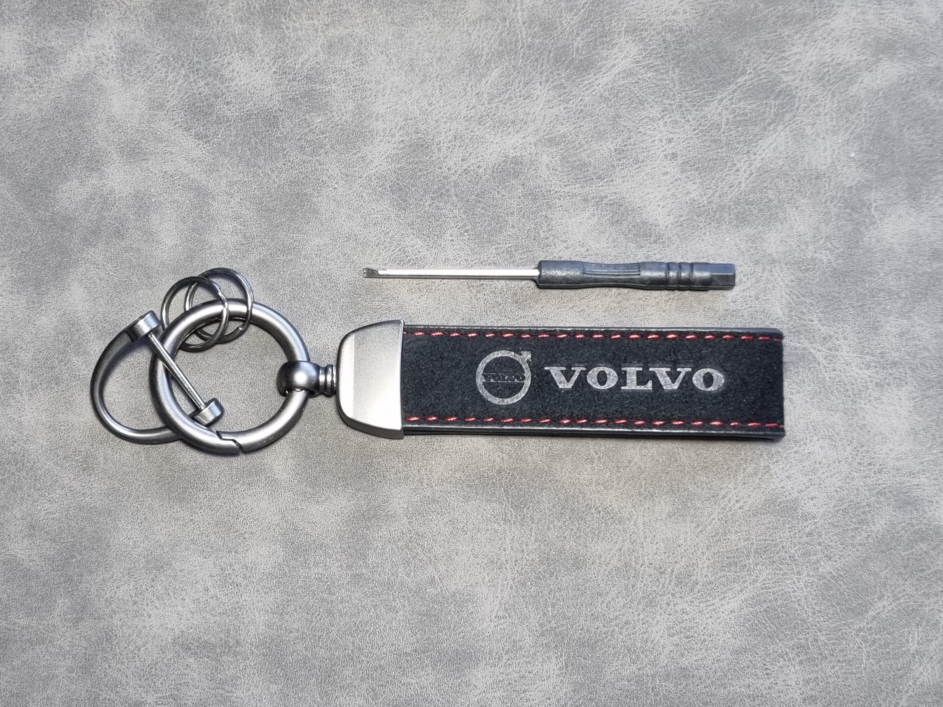 Volvo Keychain Leather Alcantara Keyring Logo Car Accessories Gift for ...