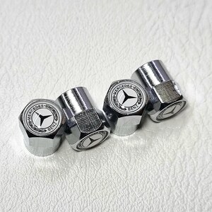 Mercedes Tire Valve Caps 4pcs With Logo Stem Air Cap Car Accessories - Etsy