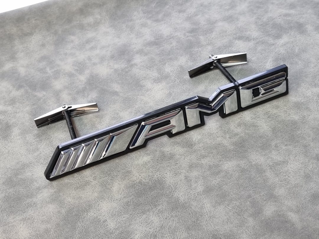 Amg Grill Badge Logo Front Grille Emblem Mercedes Car Accessories - Etsy