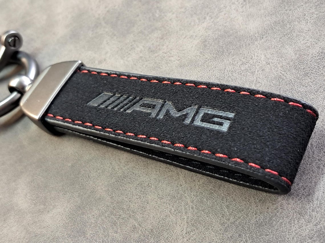 Amg Keychain Leather Alcantara Keyring Logo Gift for Men Women Birthday ...