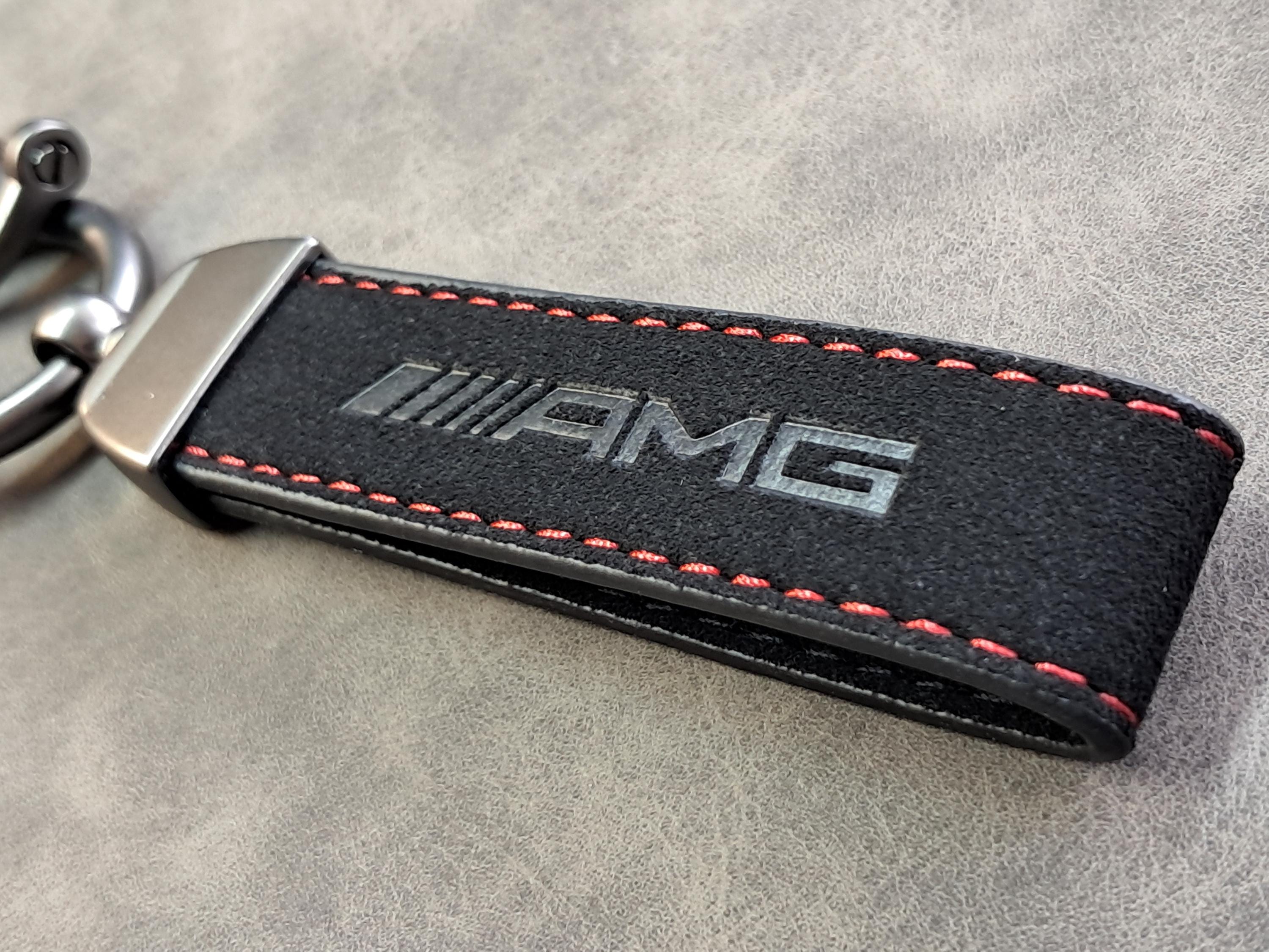 Amg Keychain Leather Alcantara Keyring Logo Mercedes Gift for Men Women ...