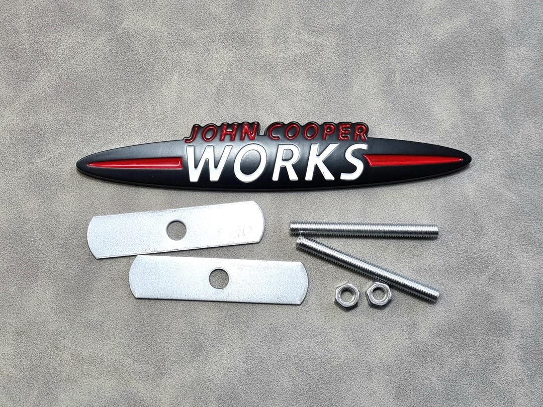 John Cooper Works JCW Grille Badge Logo Front Emblem Mini Cooper One ...