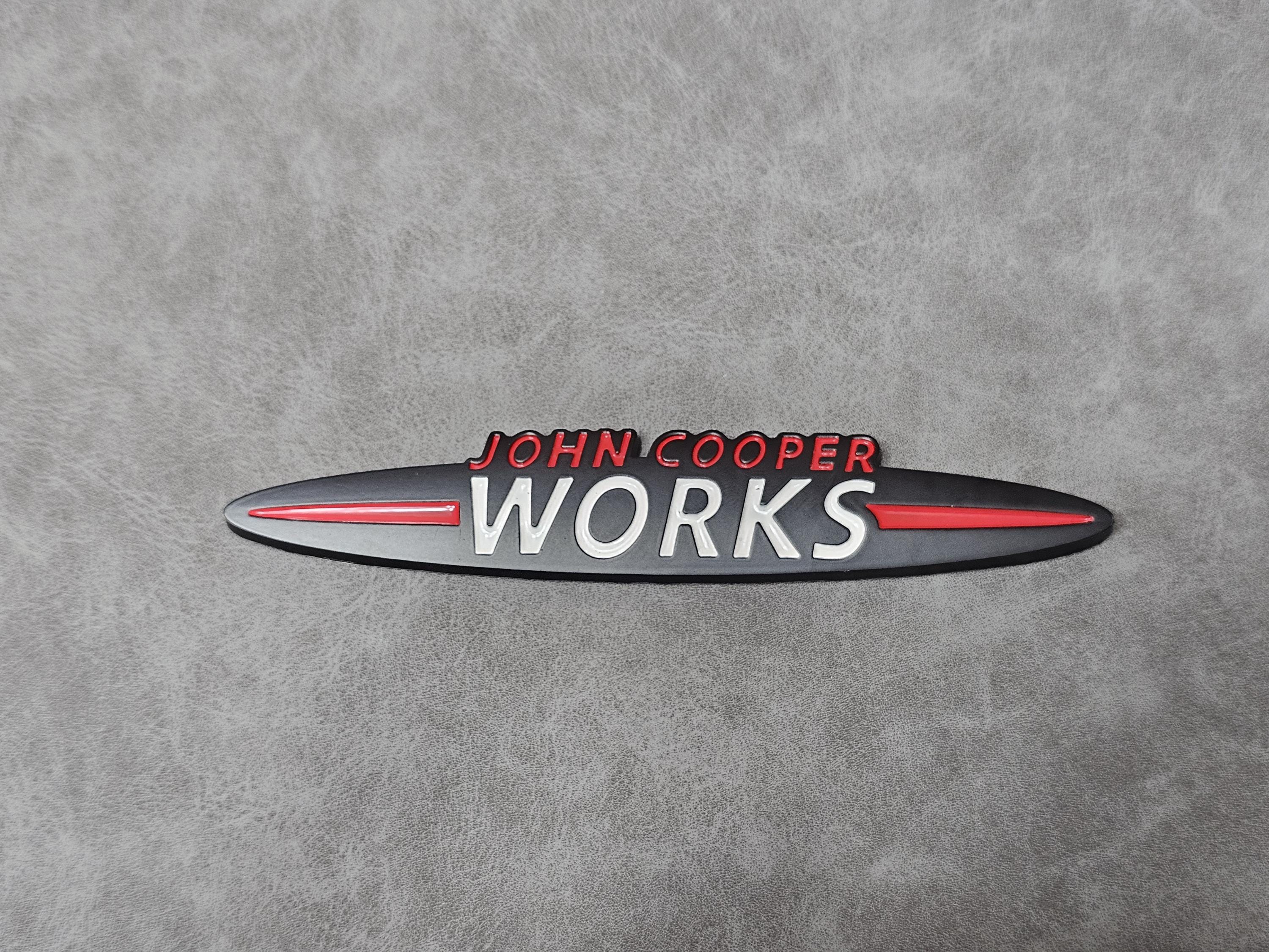 John Cooper Works Logo Emblem Black Rear Trunk Badge Sticker Jcw Mini ...