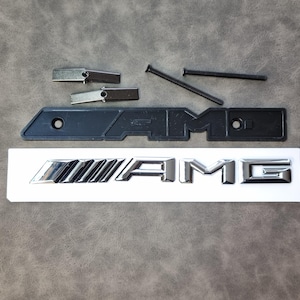 Amg Grill Badge Logo Front Grille Emblem Car Accessories - Etsy