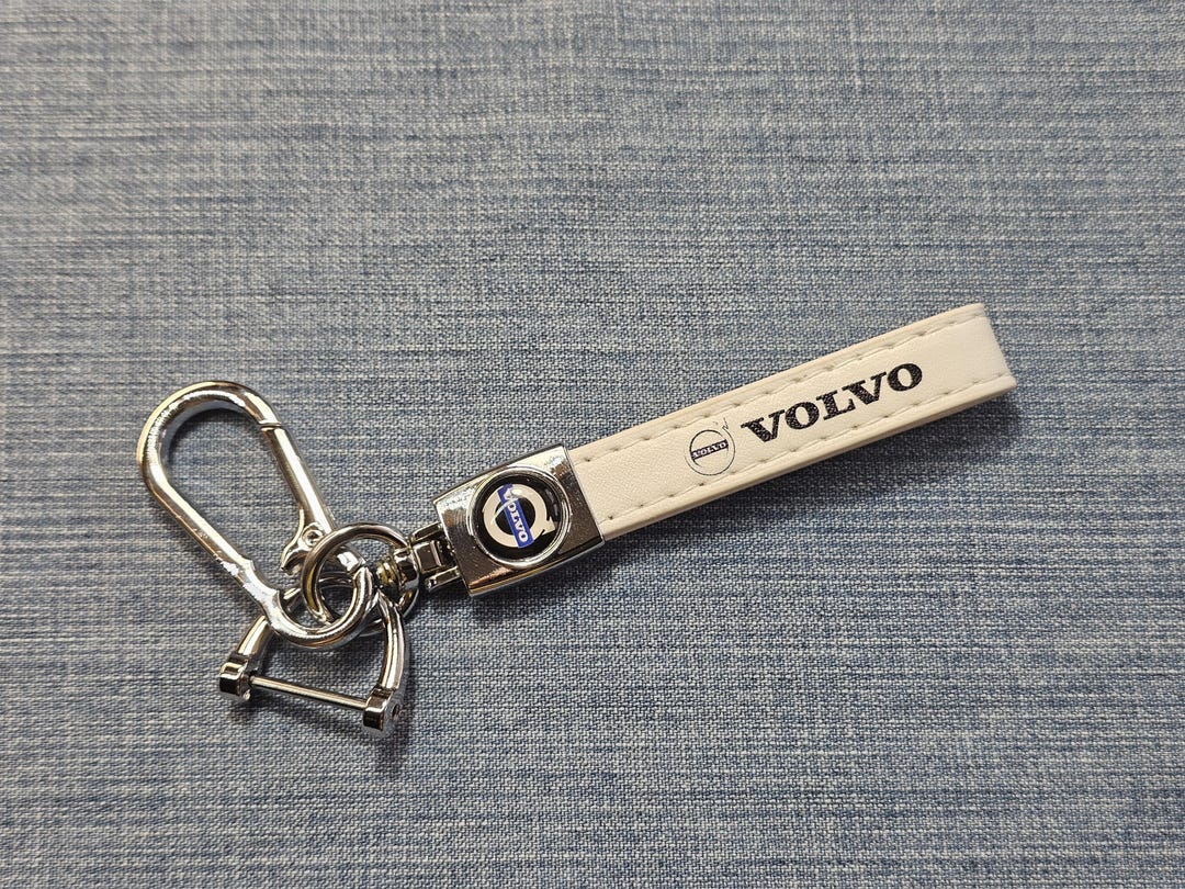 Volvo Keychain Leather Lanyard Keyring Logo Car Accessories Gift for ...