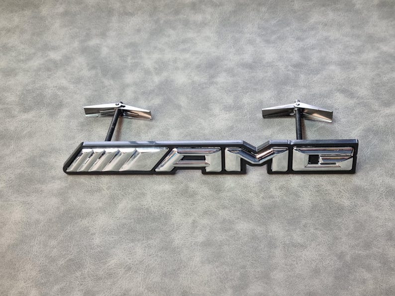 Amg Grill Badge Logo Front Grille Emblem Car Accessories - Etsy