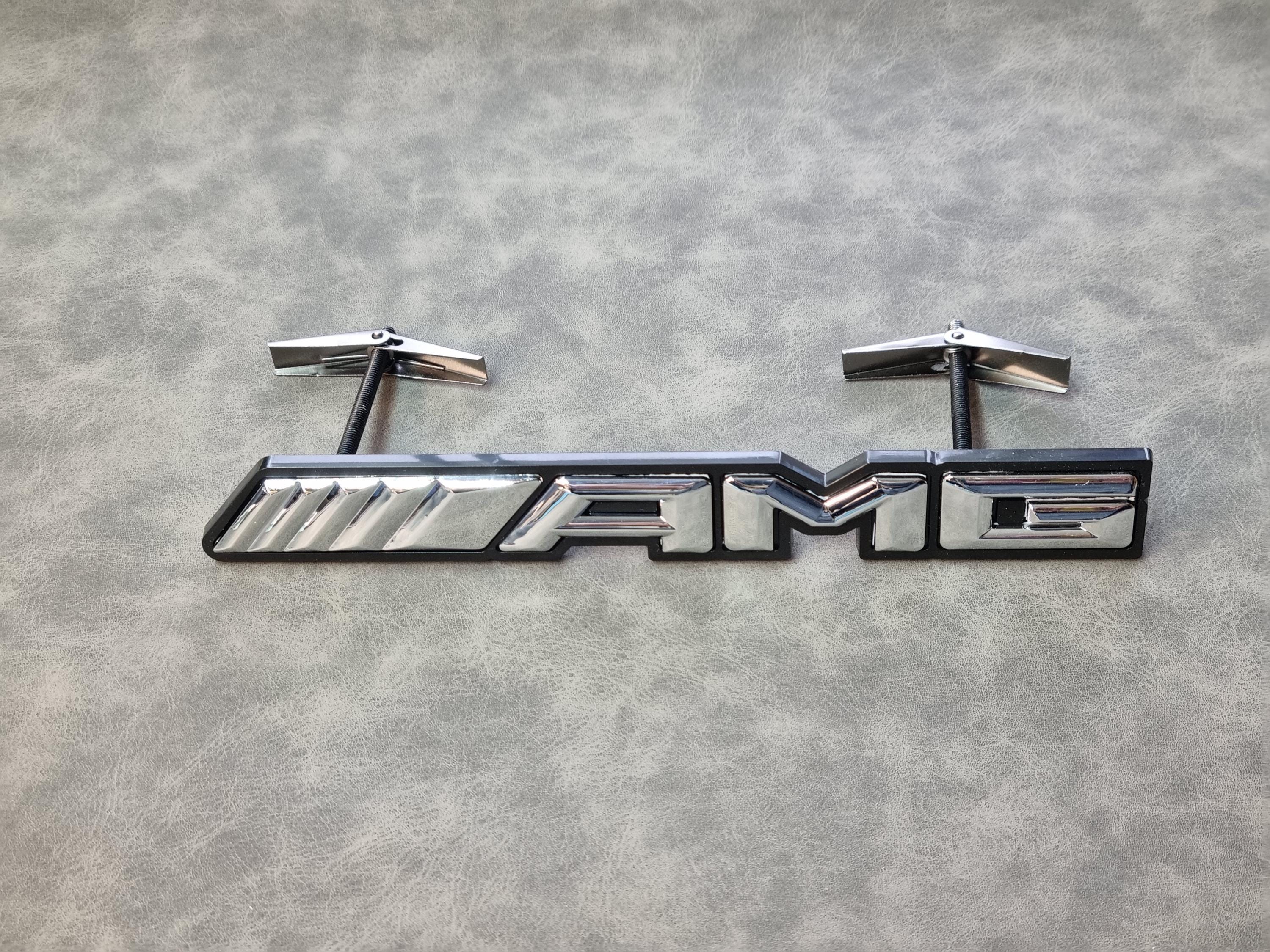 Amg Grill Badge Logo Front Grille Emblem Car Accessories - Etsy