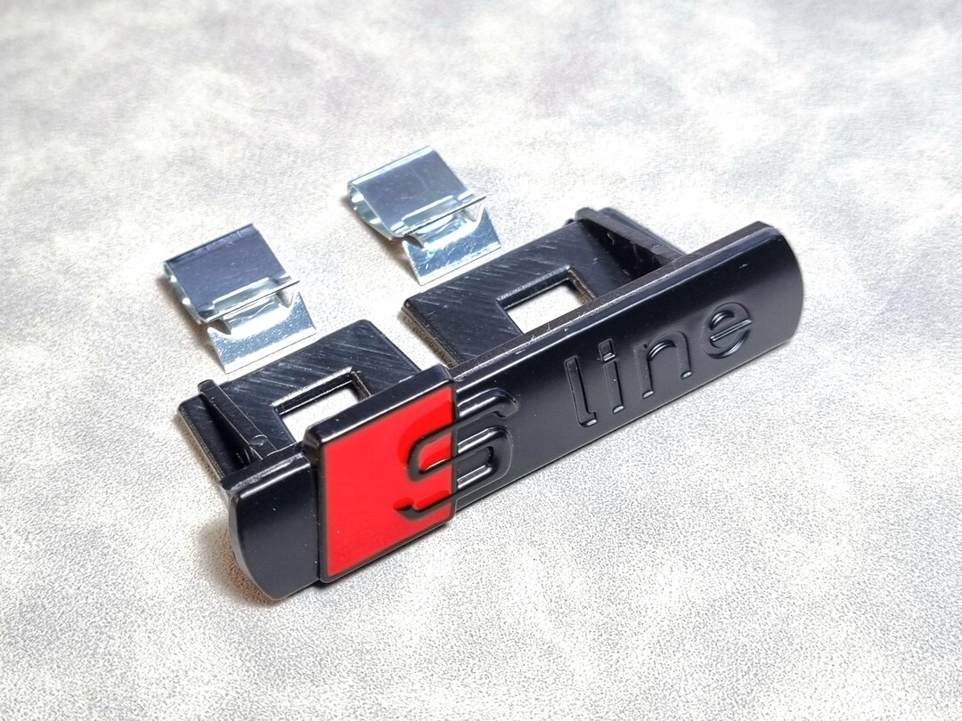 S Line Grille Badge Logo Matte Black Front Grill Emblem Car Accessories ...