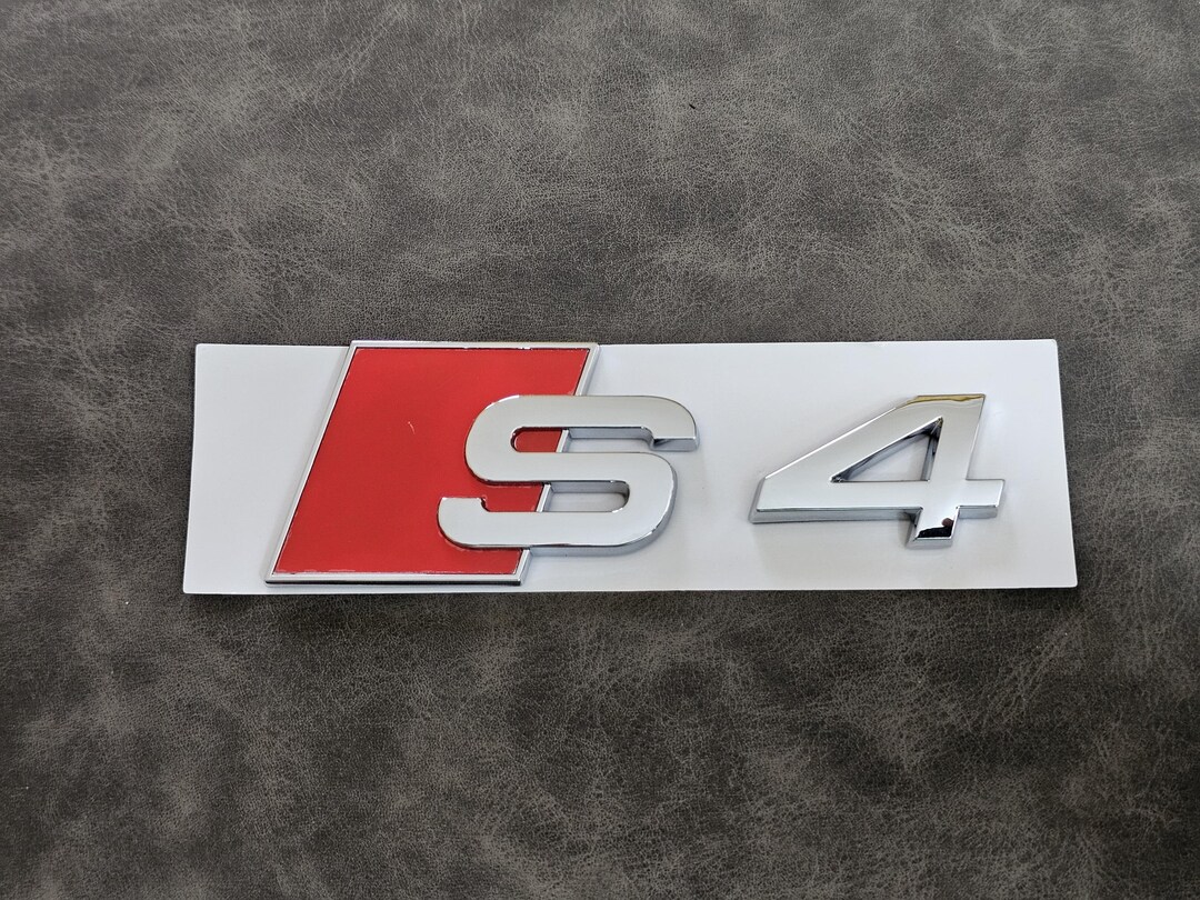 S4 Emblem Logo Silver Rear Trunk Sticker Badge Car Accessories - Etsy