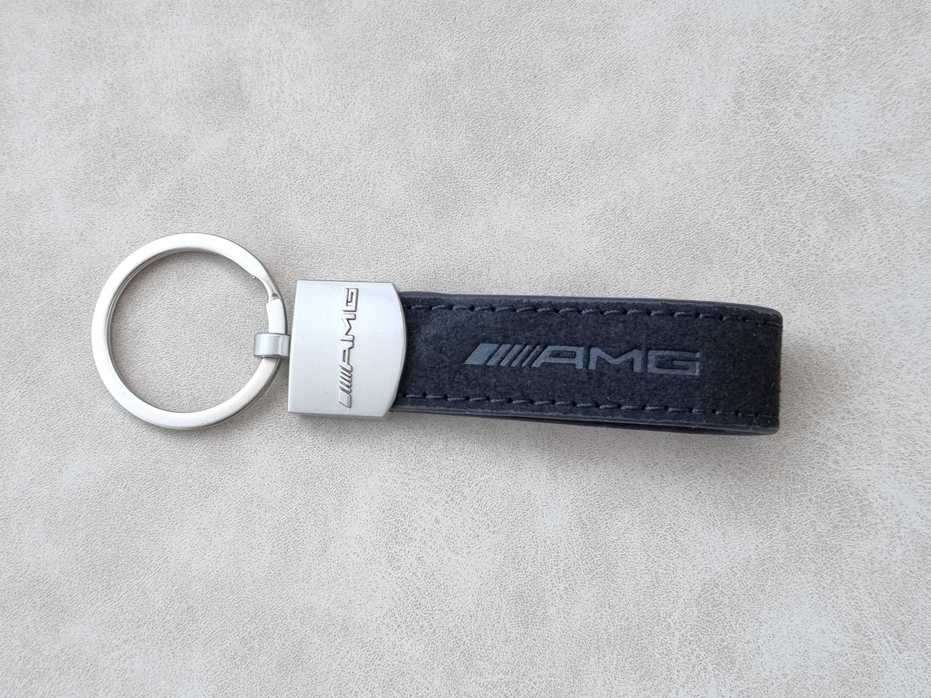 Amg Keychain Leather Alcantara Keyring Logo Mercedes Gift for Men Women ...