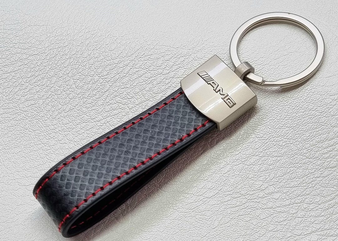Amg Keychain Leather Carbon Keyring With Logo Gift for Men Birthday ...