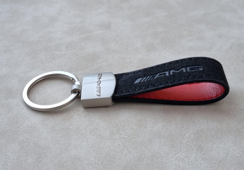 Amg Keychain Leather Alcantara Keyring Logo Gift for Men Women Birthday ...