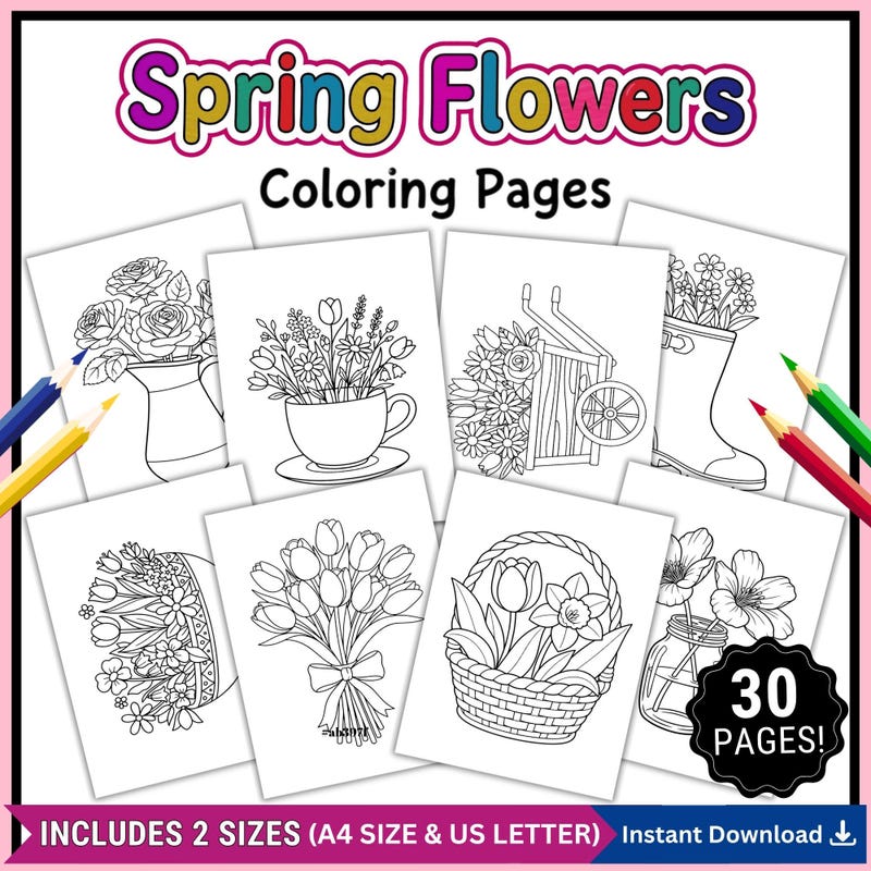 Simple Art Adult Coloring - Etsy