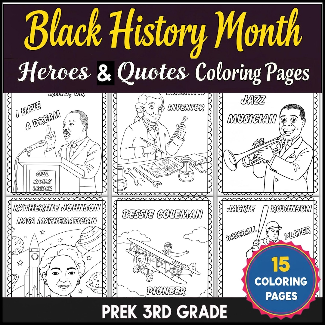 Black History Month Coloring Pages for Students | African American ...