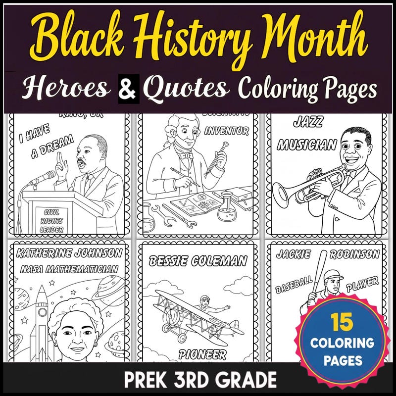 Coloring Black History - Etsy