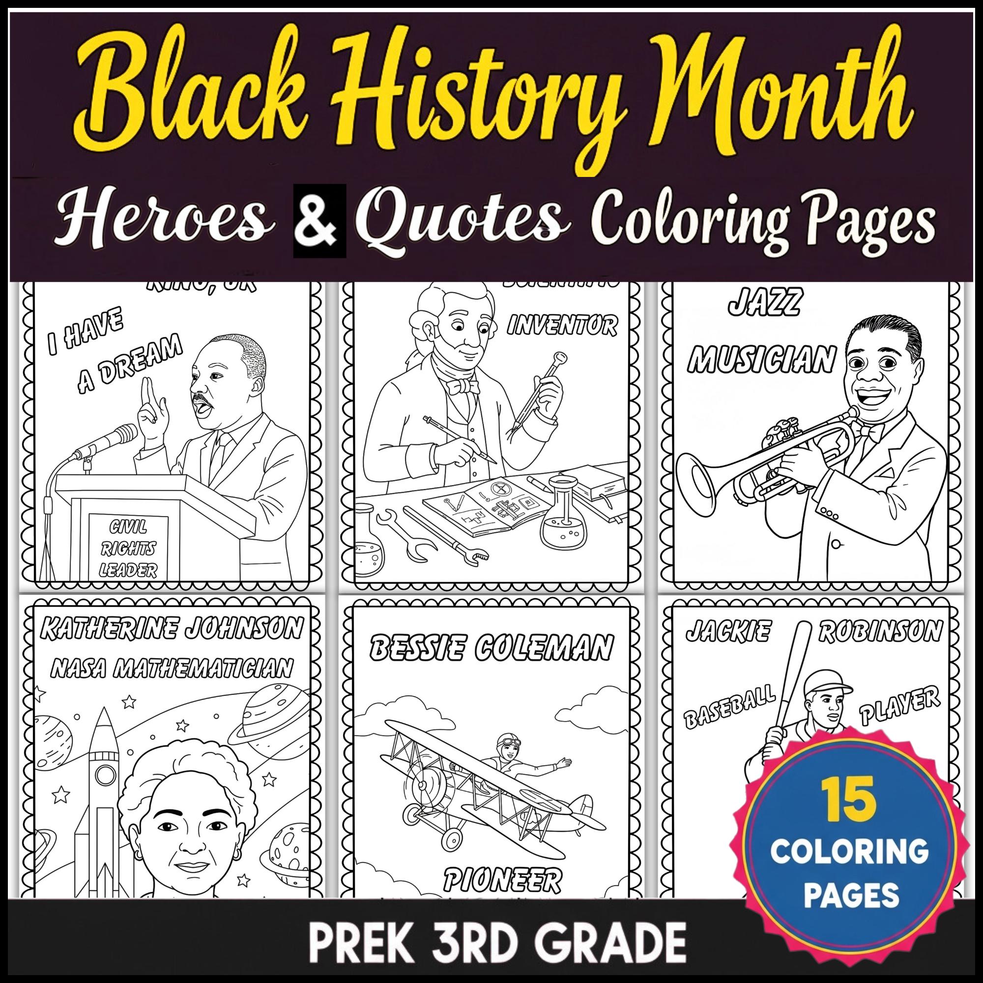 Black History Month Coloring Pages for Students | African American ...