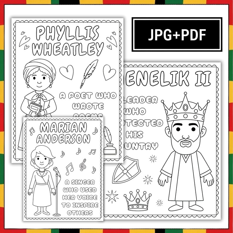 Black History Month Heroes Printable Coloring Pages|famous African ...