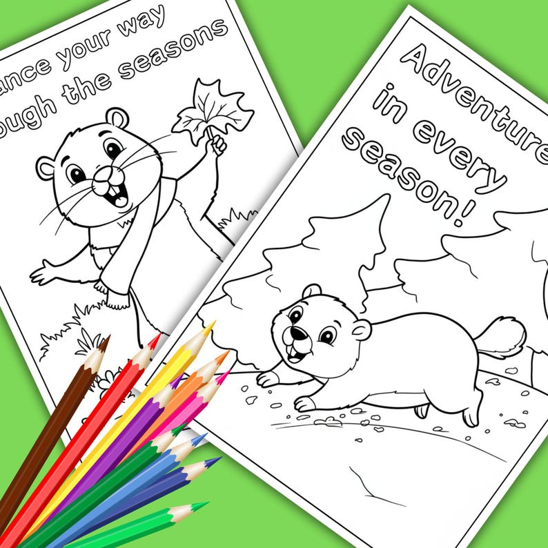 Happy Groundhog Day Cute Coloring Pages, Groundhog Day Preschool ...