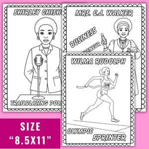African American Heroes Coloring Worksheets, Important Figures in Black ...