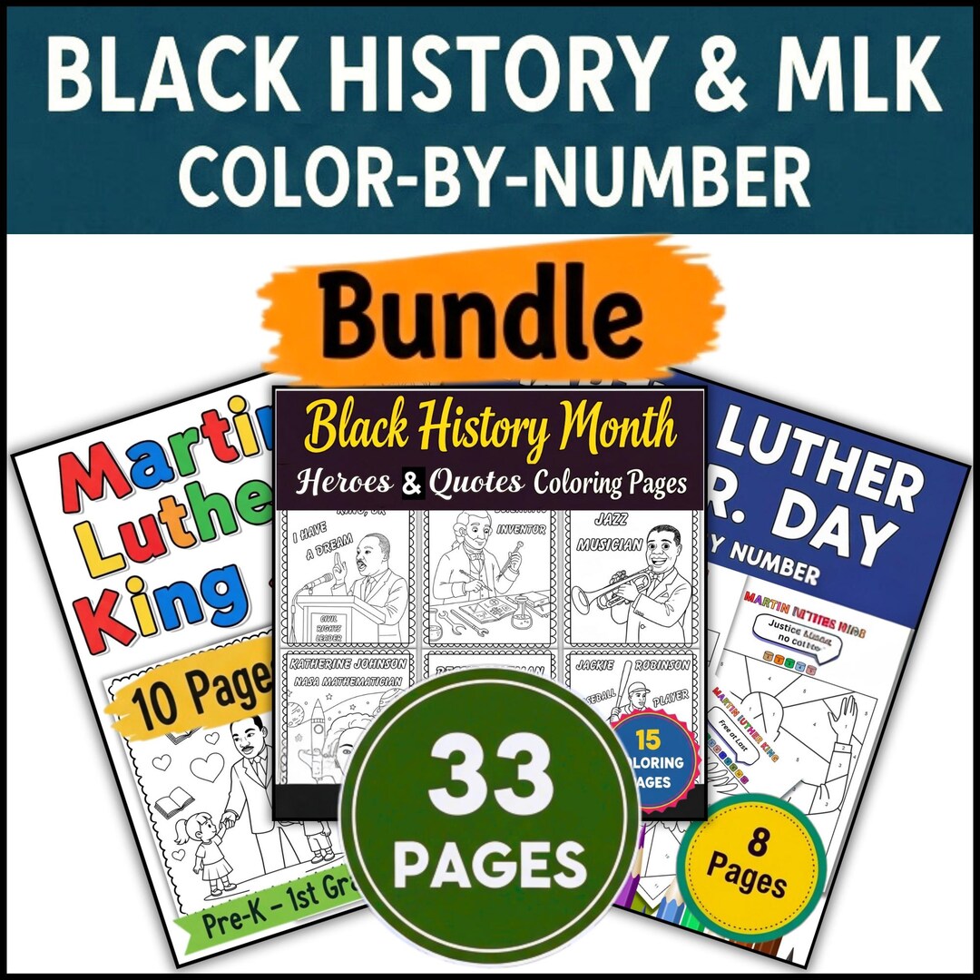 Black History Month & MLK Day Color by Number Bundle | January Holiday ...