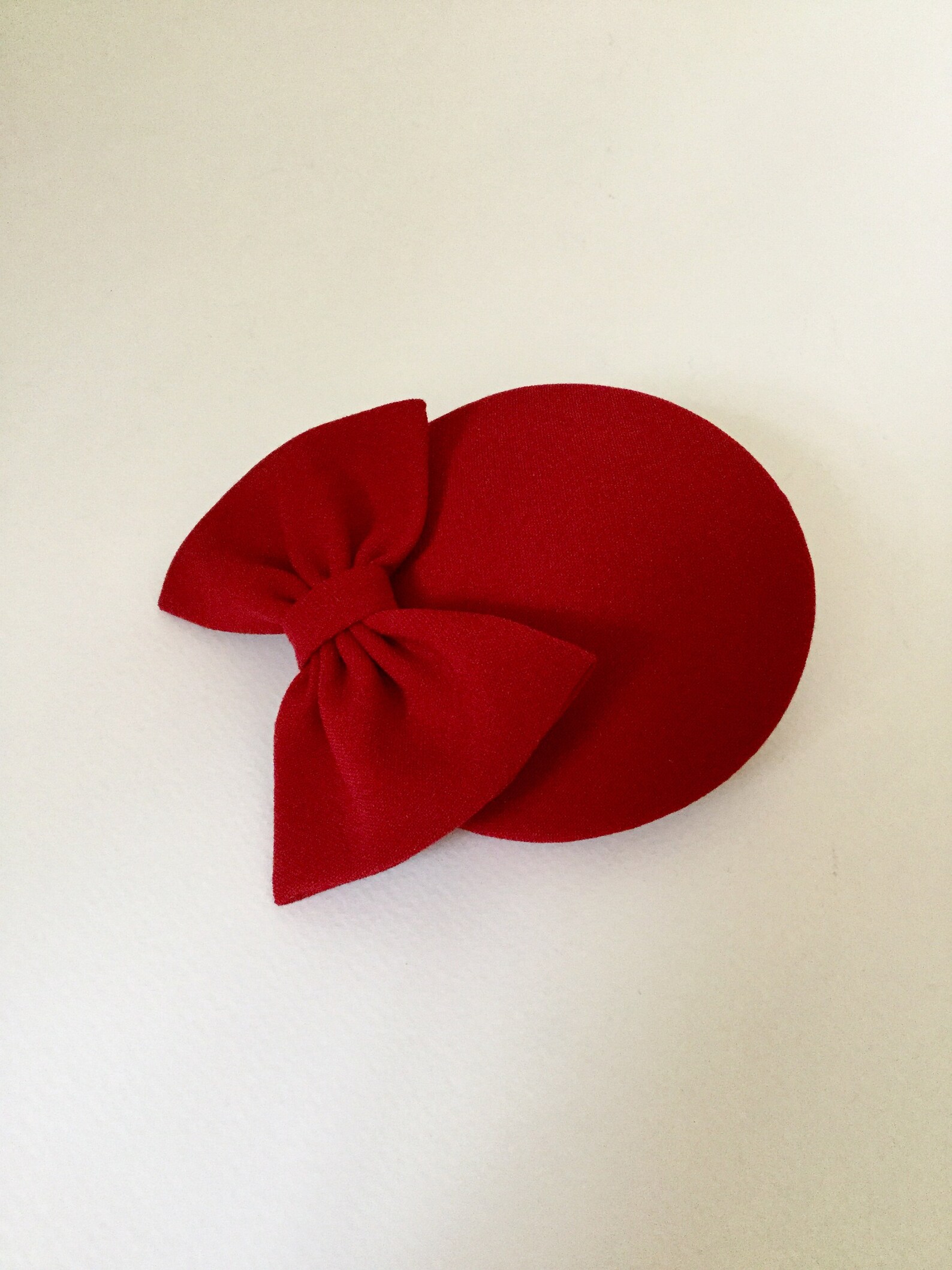 Red Wool Cocktail Hat Red Bow Cocktail Hat Red Fascinator. - Etsy