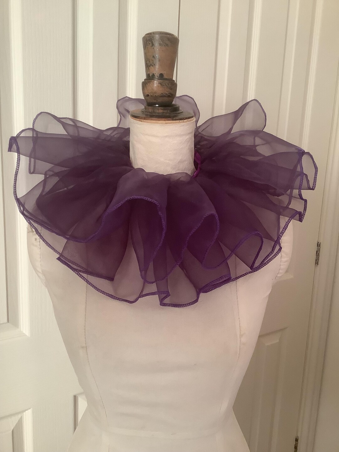 Dark Purple Neck Ruff, Burlesque, Circus Costume, Ruff. - Etsy