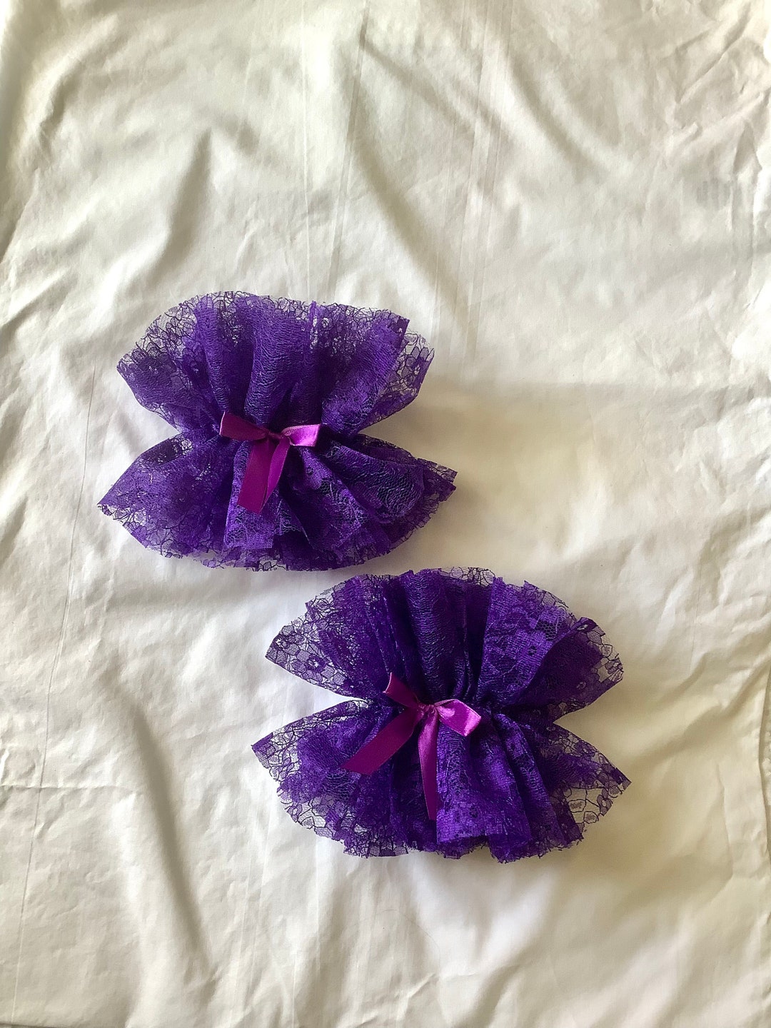 Purple Lace Wrist Cuffs. - Etsy