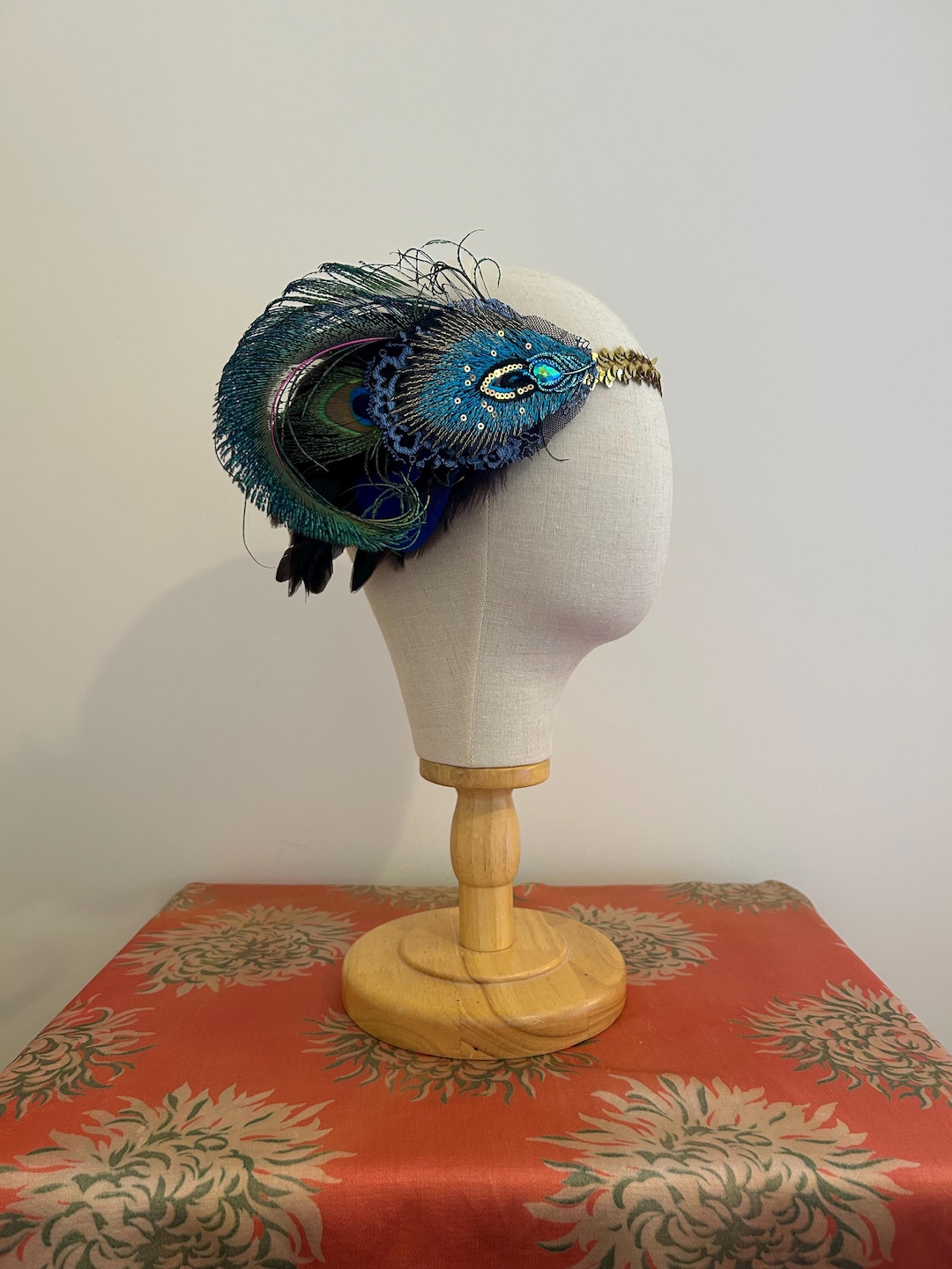 Peacock Feather 1920’s Flapper Headband. - Etsy