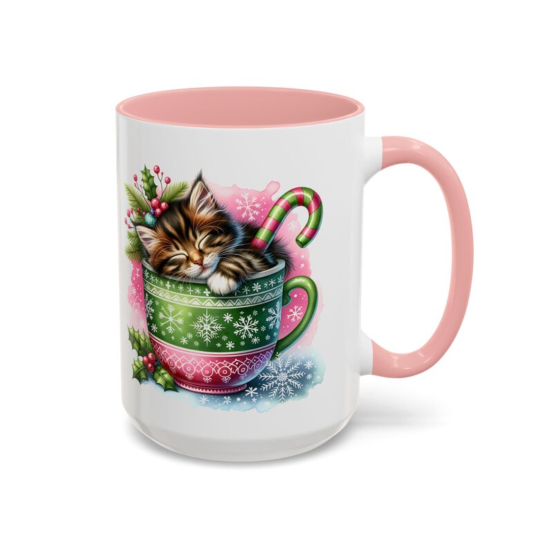 Cozy Cat Christmas Coffee Mug, Holiday Mug, Cute Mug for Cat Lovers ...