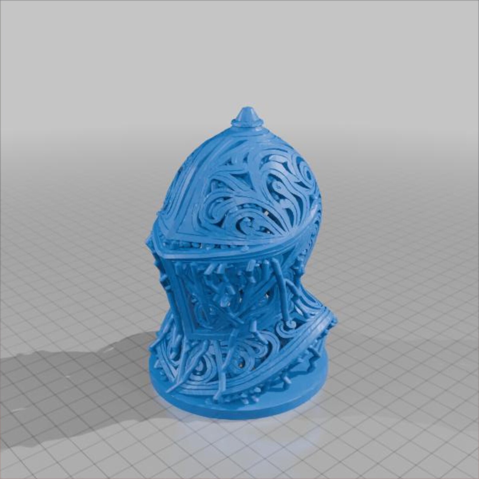Ornate Knight Helmet STL | Filigree Medieval Armor Model | 3D Printable ...