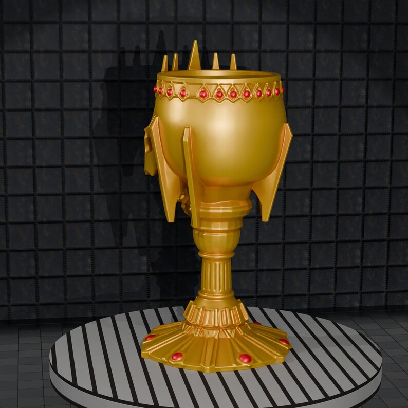Golden Skull Goblet STL File | High Detail 3D Model | Fantasy Chalice ...