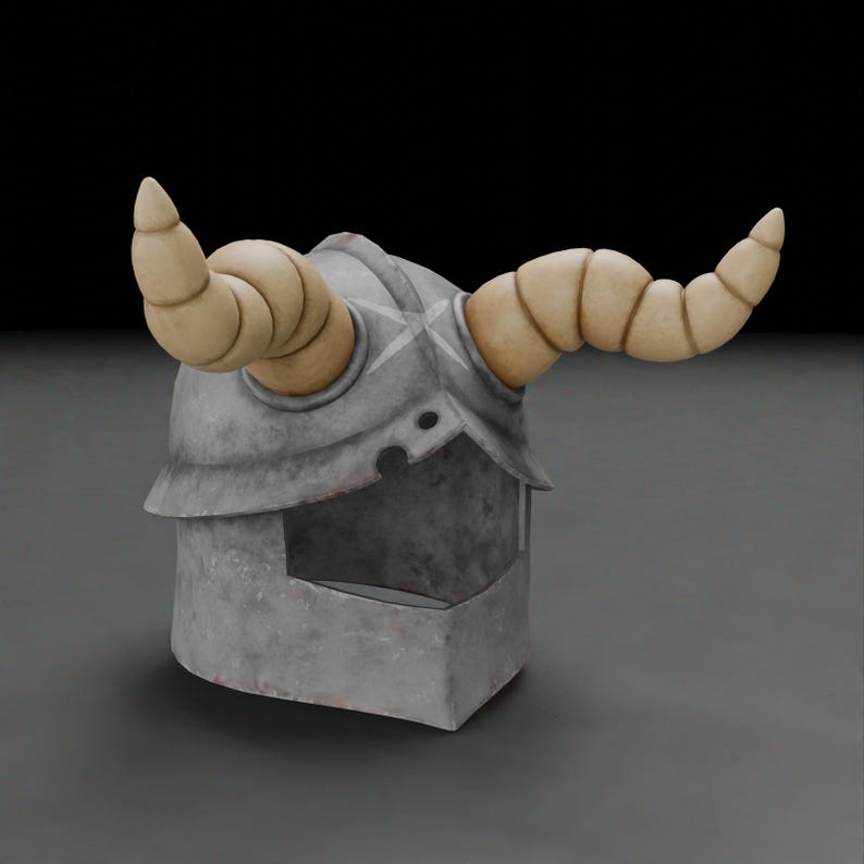Horned Viking Helmet STL File | Medieval Warrior Helmet 3D Model ...