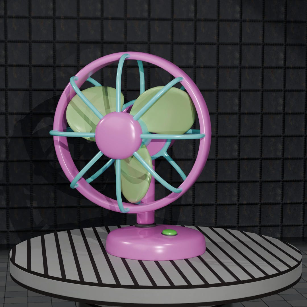 Flexi Fan 3D STL File | Articulated Desk Fan Model | Cute Printable Toy ...