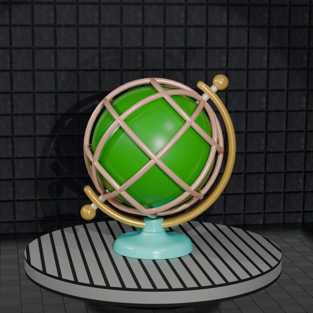Moveable Globe 3D STL File | Flexi Articulated World Model | High ...