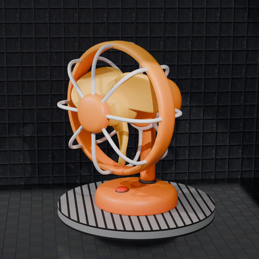 Articulated Desk Fan 3D STL File | Printable Table Fan Model | Cute ...