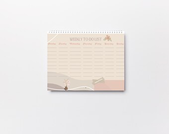 Aesthetic Weekly To-do List | Digital Planner | Printable Weekly ...