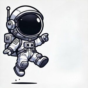 Chibi Astronaut Digital Art Cute Space Character Cartoon Astronaut PNG ...