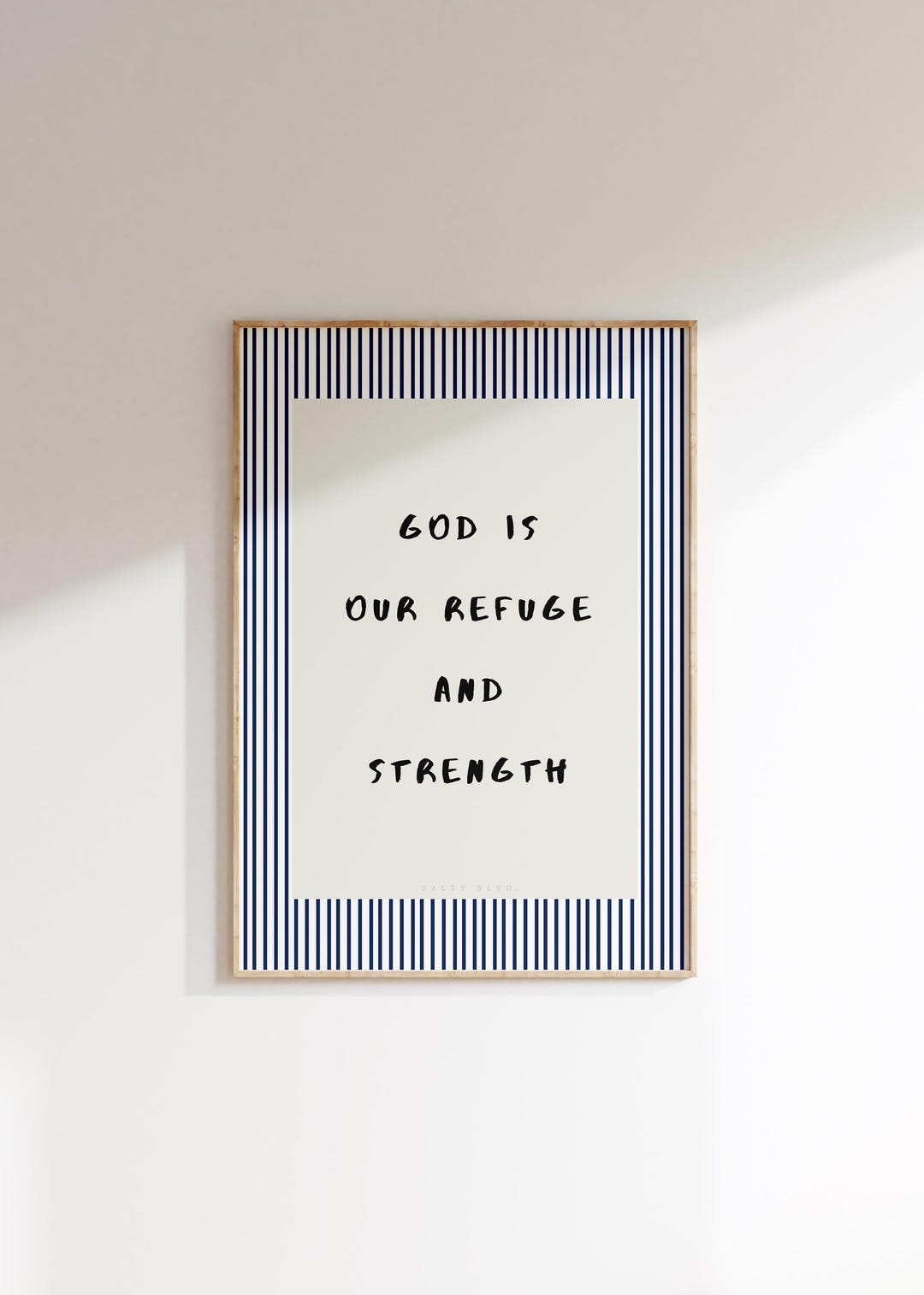 God is Our Refuge Christian Wall Art Printable Modern Christian Art ...