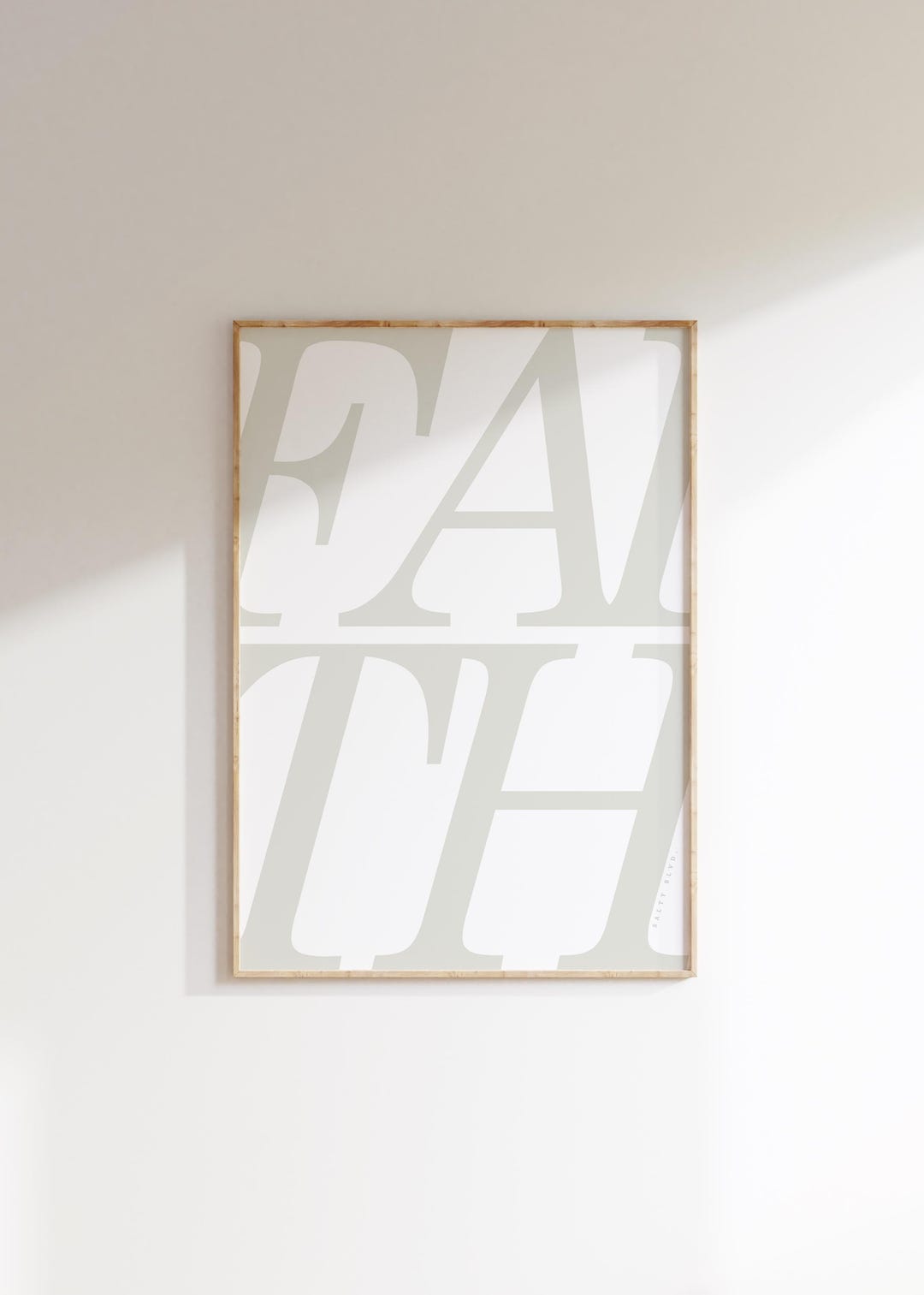 Faith Christian Wall Art: Beige Bible Quote Poster (digital Download ...