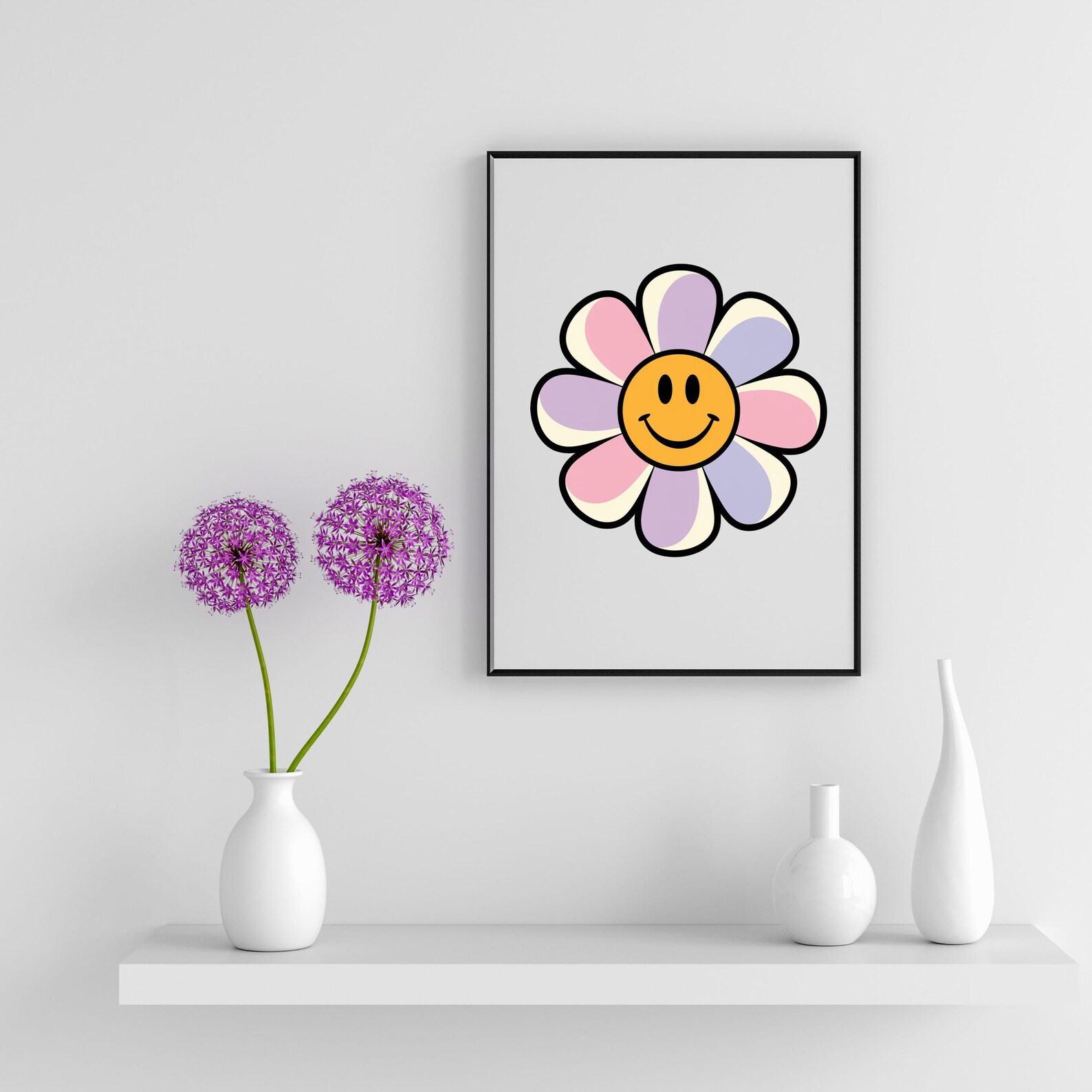 Pastel Smiley Face Flower,cute Smiley Face Flower Pastel,happy Face ...