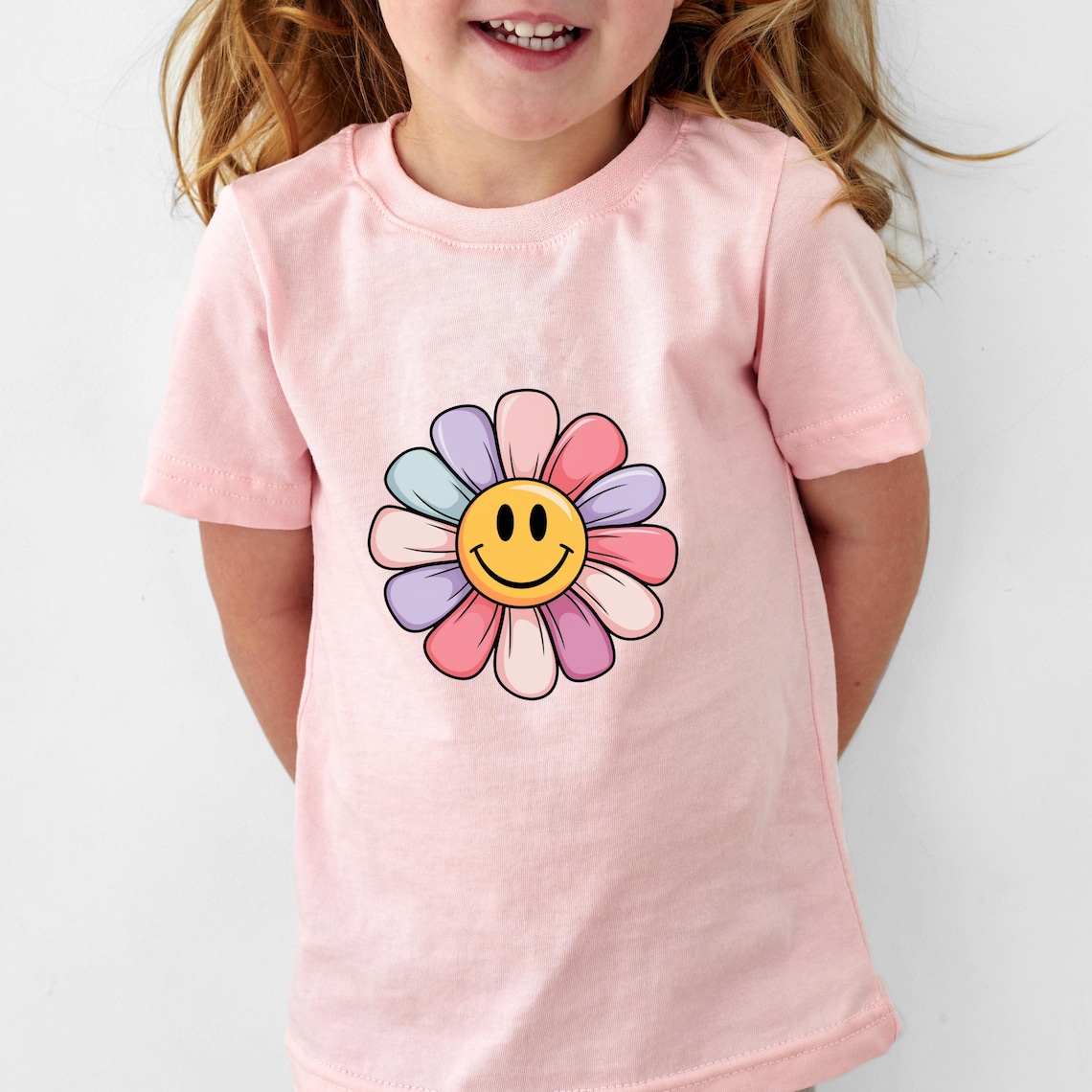 Cute Smiley Face Flower Pastel,happy Face Flower Svg,daisy Svg,smileful ...