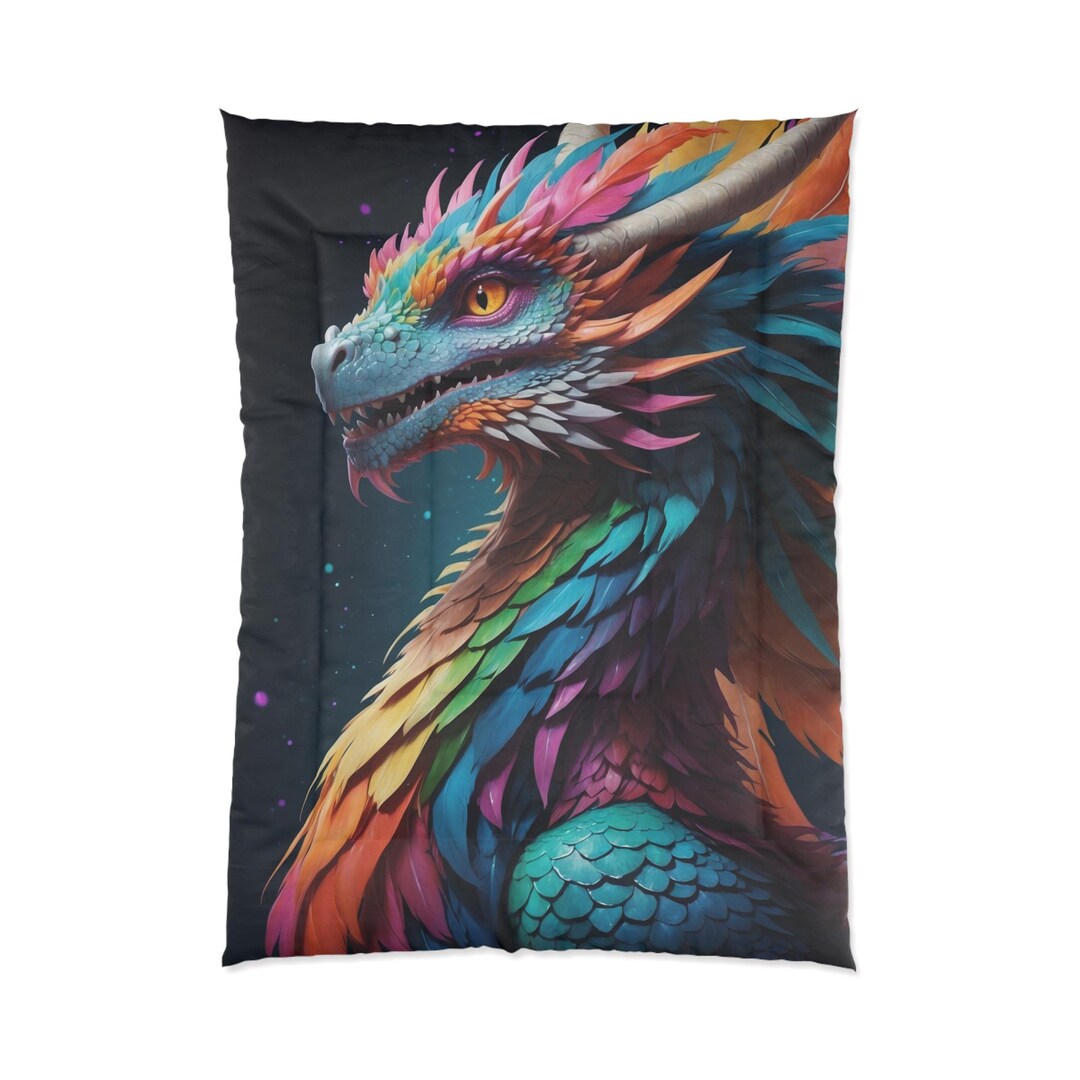 Mystical Rainbow Dragon Comforter - Etsy