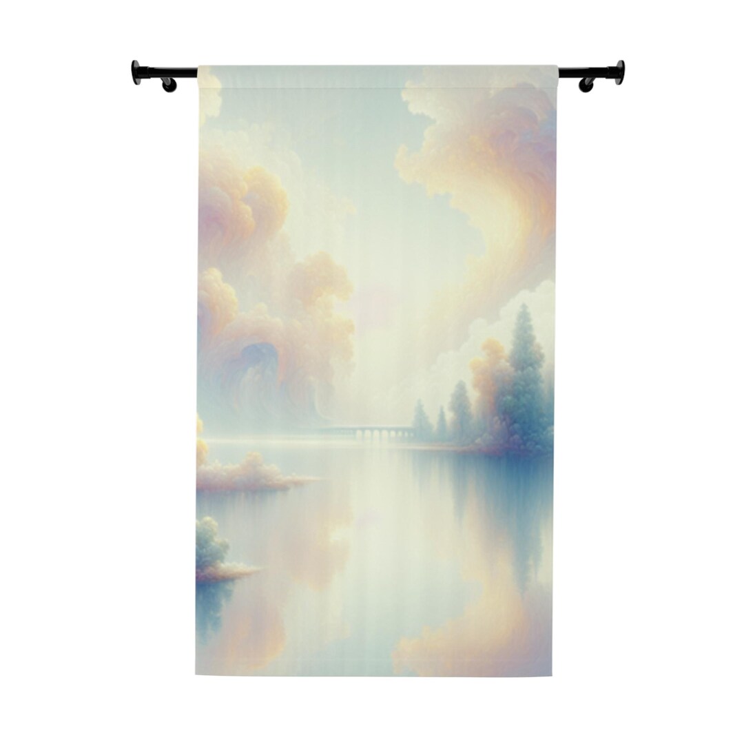 Pastel Dreamscape Window Curtains - Etsy