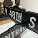 Antique Metal Street Sign All Original Black and White West 48th Street ...