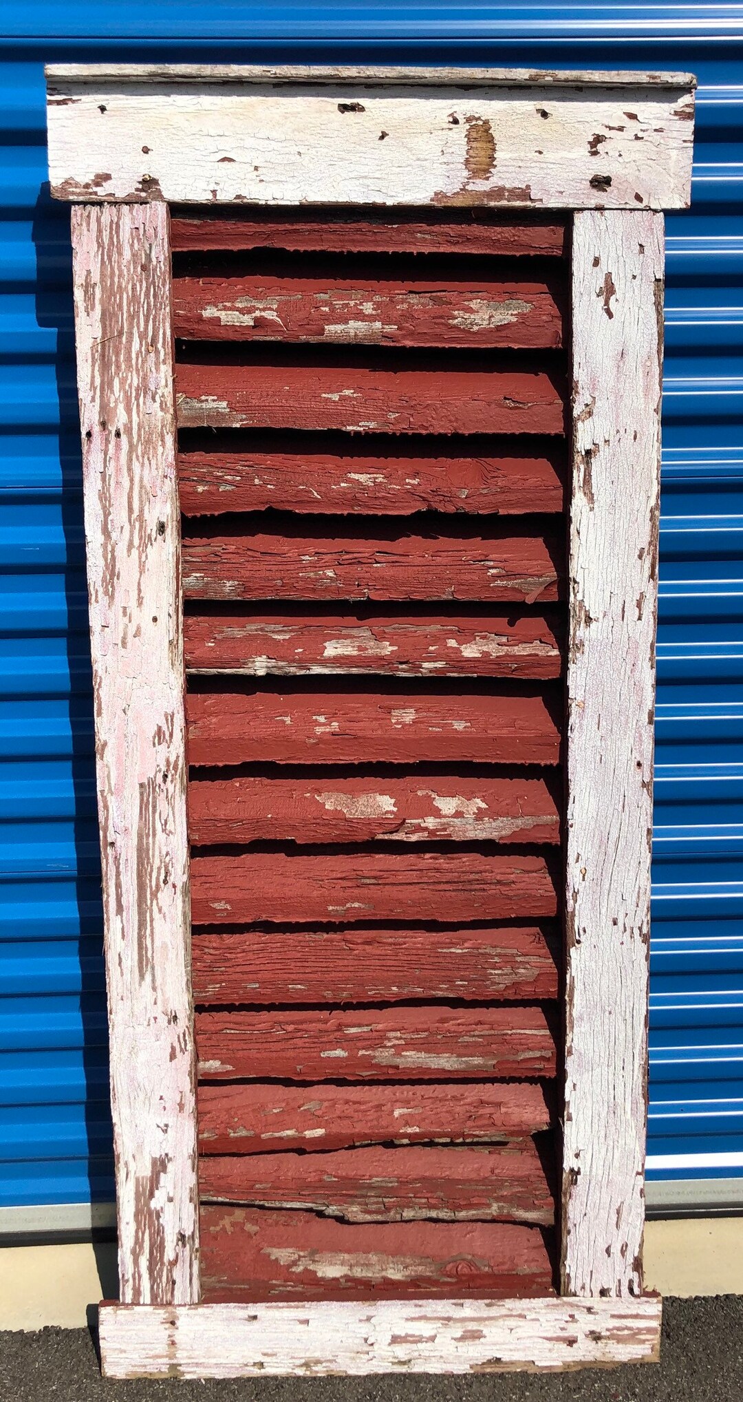 Antique American Painted Barn Window Louver Shutter 27.5w6d60.5h ...