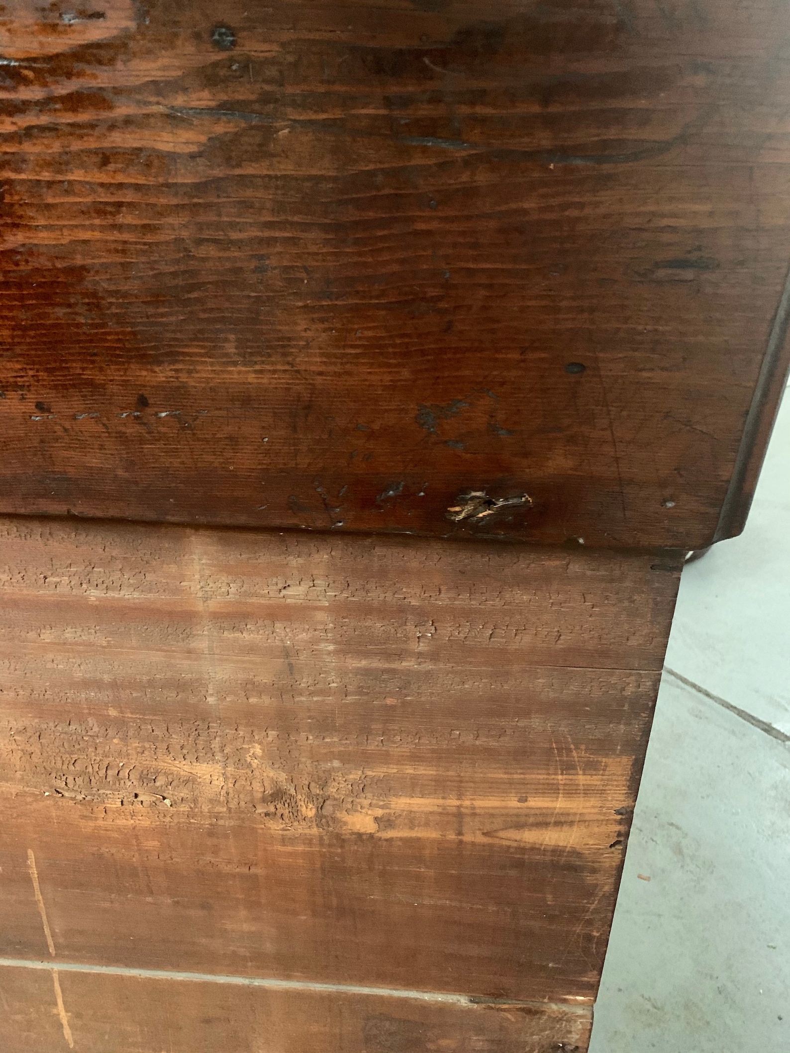 Antique New England 3 Drawer Pine Mule Blanket Chest 3 Board - Etsy