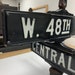 Antique Metal Street Sign All Original Black and White West 48th Street ...