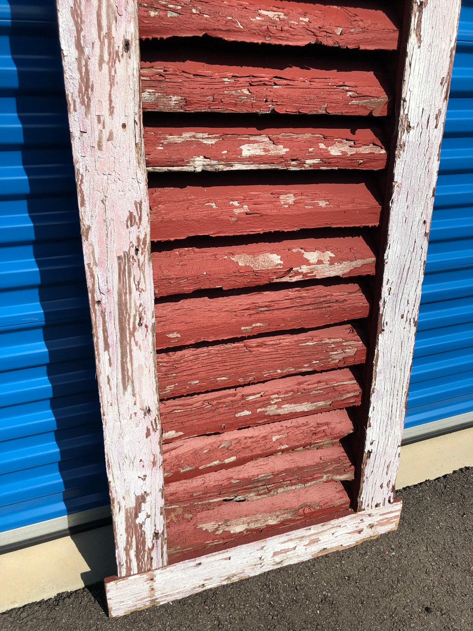 Antique American Painted Barn Window Louver Shutter | Etsy
