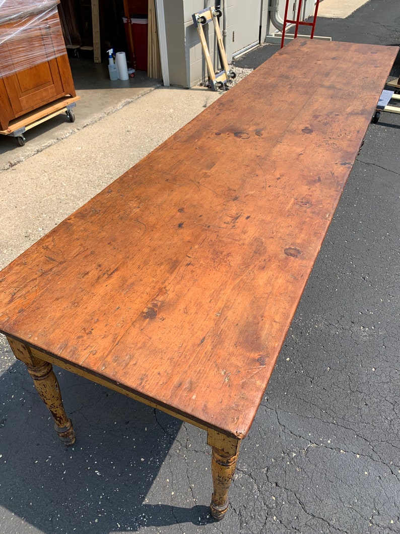 Beautiful Primitive 19th C Texas 10 Foot Harvest Farm Table - Etsy